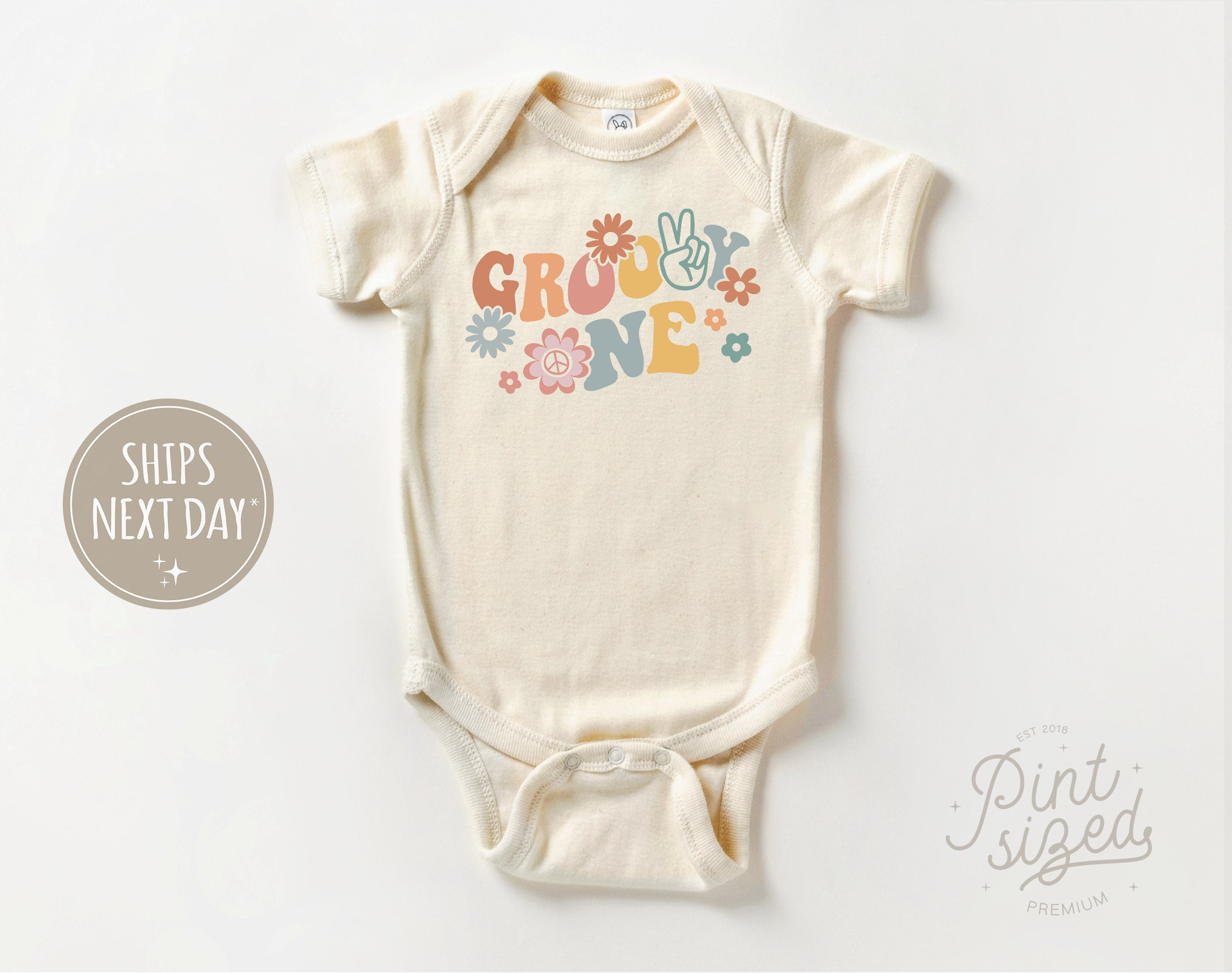 Bella Canvas with Groovy One, First Birthday, Retro 1St Birthday Cute ...