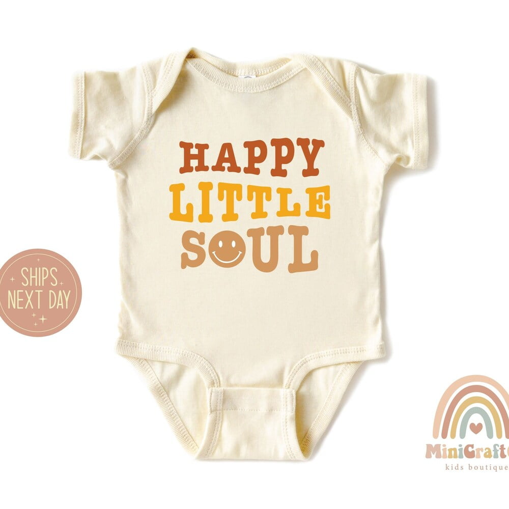 Bella Canvas with Happy Little Soul Cute Boho, Happy Spirited, Retro ...