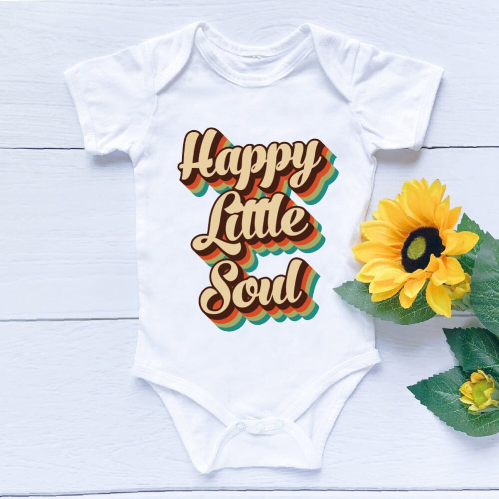 Bella Canvas with Happy Little Soul, Retro, Trendy Baby Outfit ...