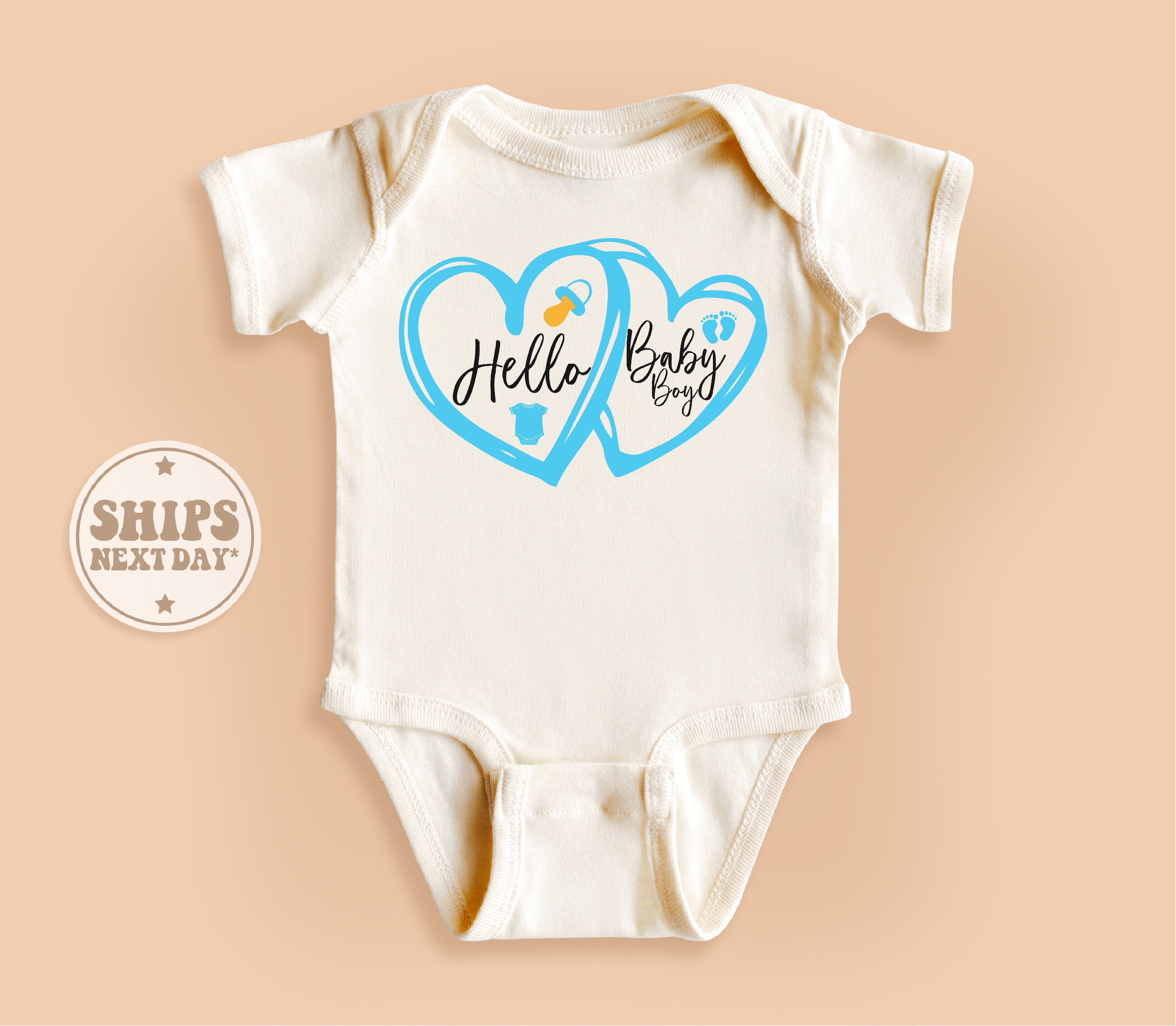 Bella Canvas with Hello Baby Boy, Baby Love, Gender Reveal, Baby Gift ...
