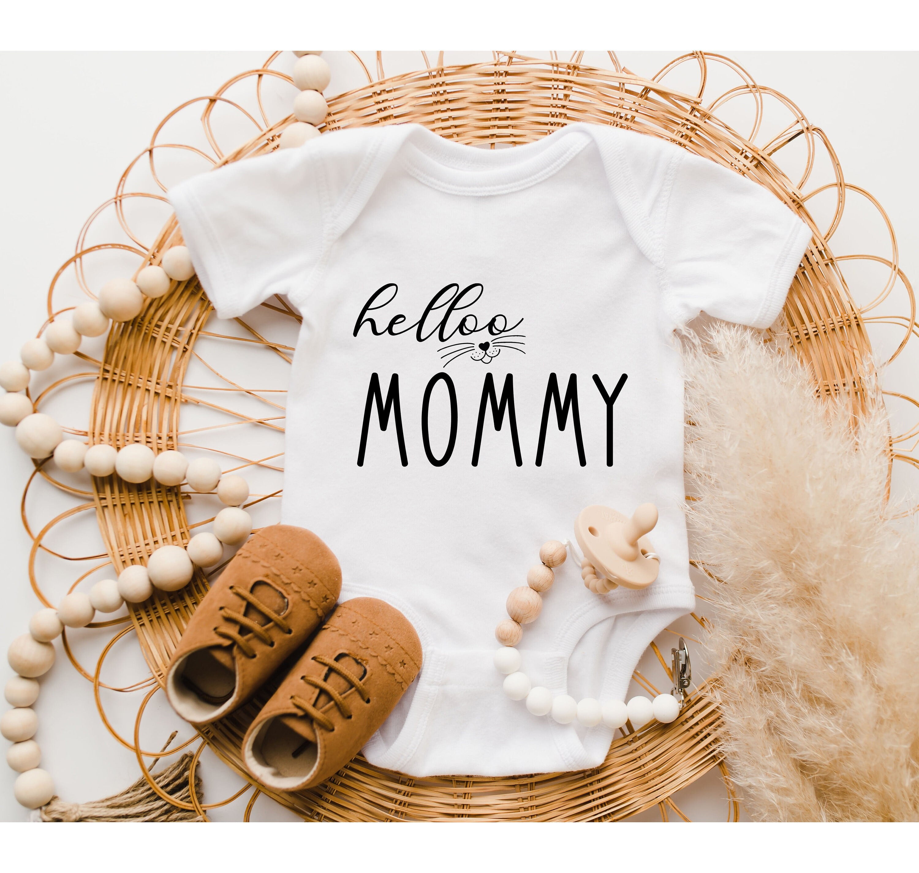 Bella Canvas with Hello Mommy, Hi Daddy Mommy Announcement, Grandma ...