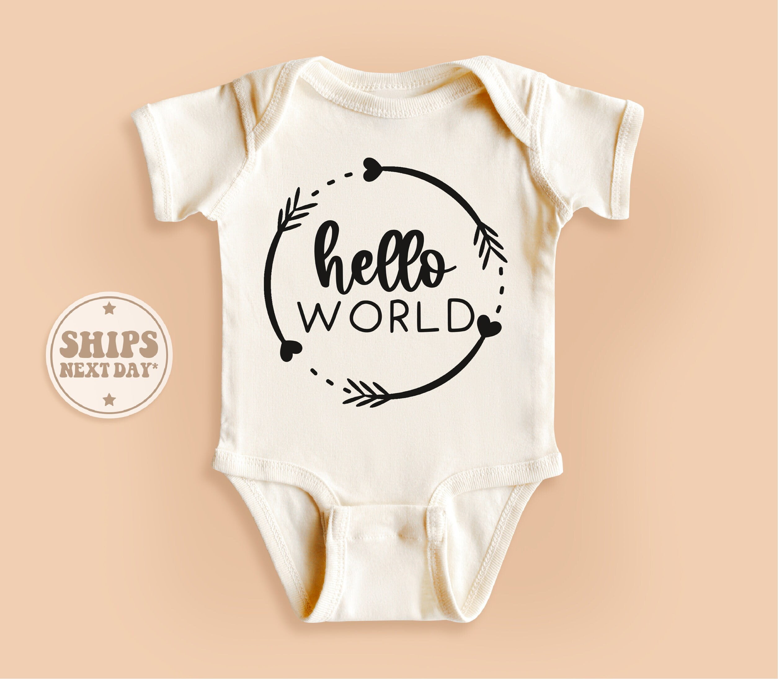 Bella Canvas with Hello World, , First Day Cute and Cool, Baby Boy or ...