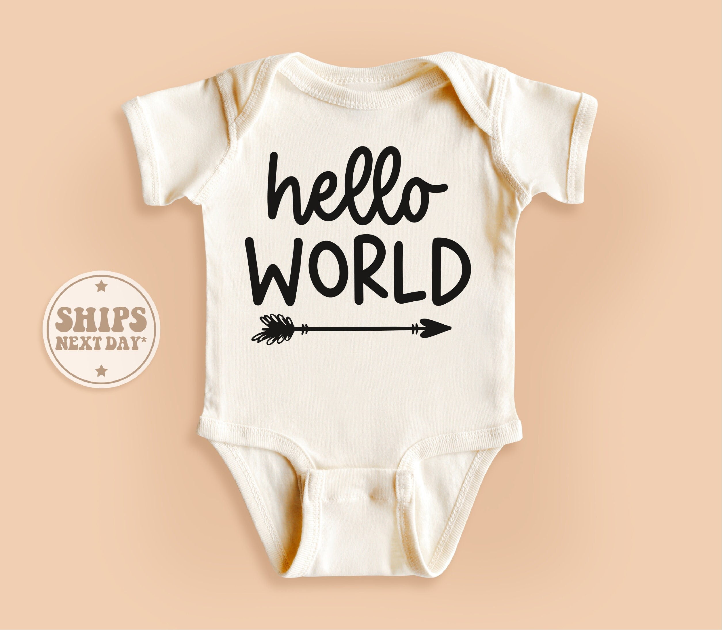 Bella Canvas with Hello World, First Day, Newborn, Baby Girl, Cute and ...