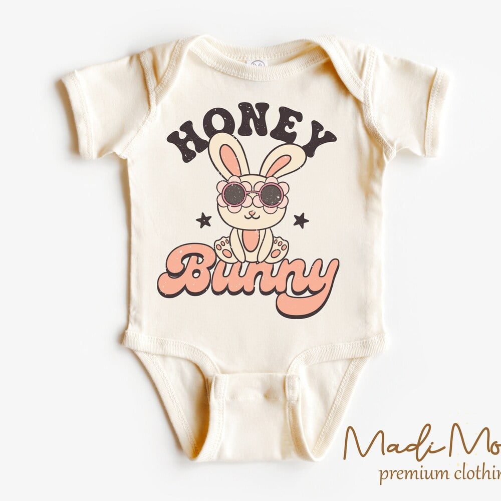 Bella Canvas with Honey Bunny Easter, Girls Easter Bunny s Cute Baby ...