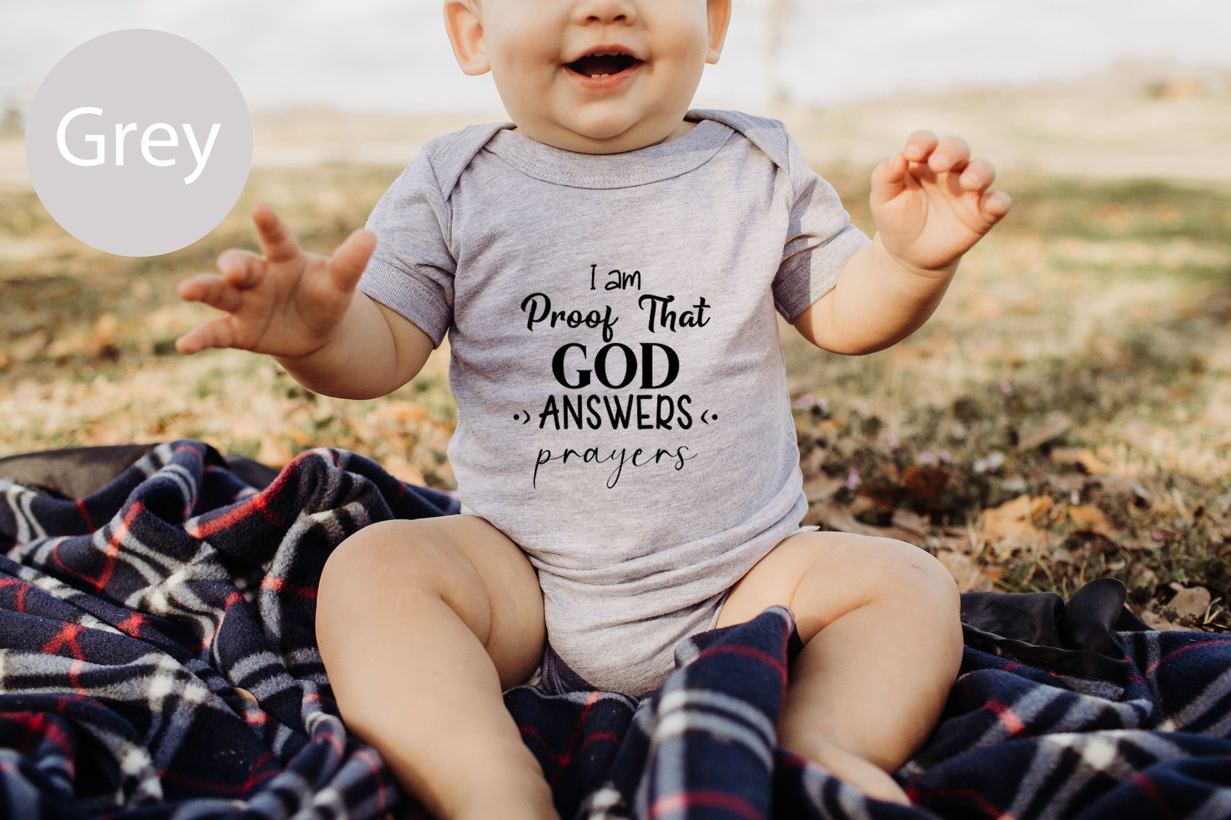 Bella Canvas with I Am Proof That God Answers Prayers, Religious, Cute ...