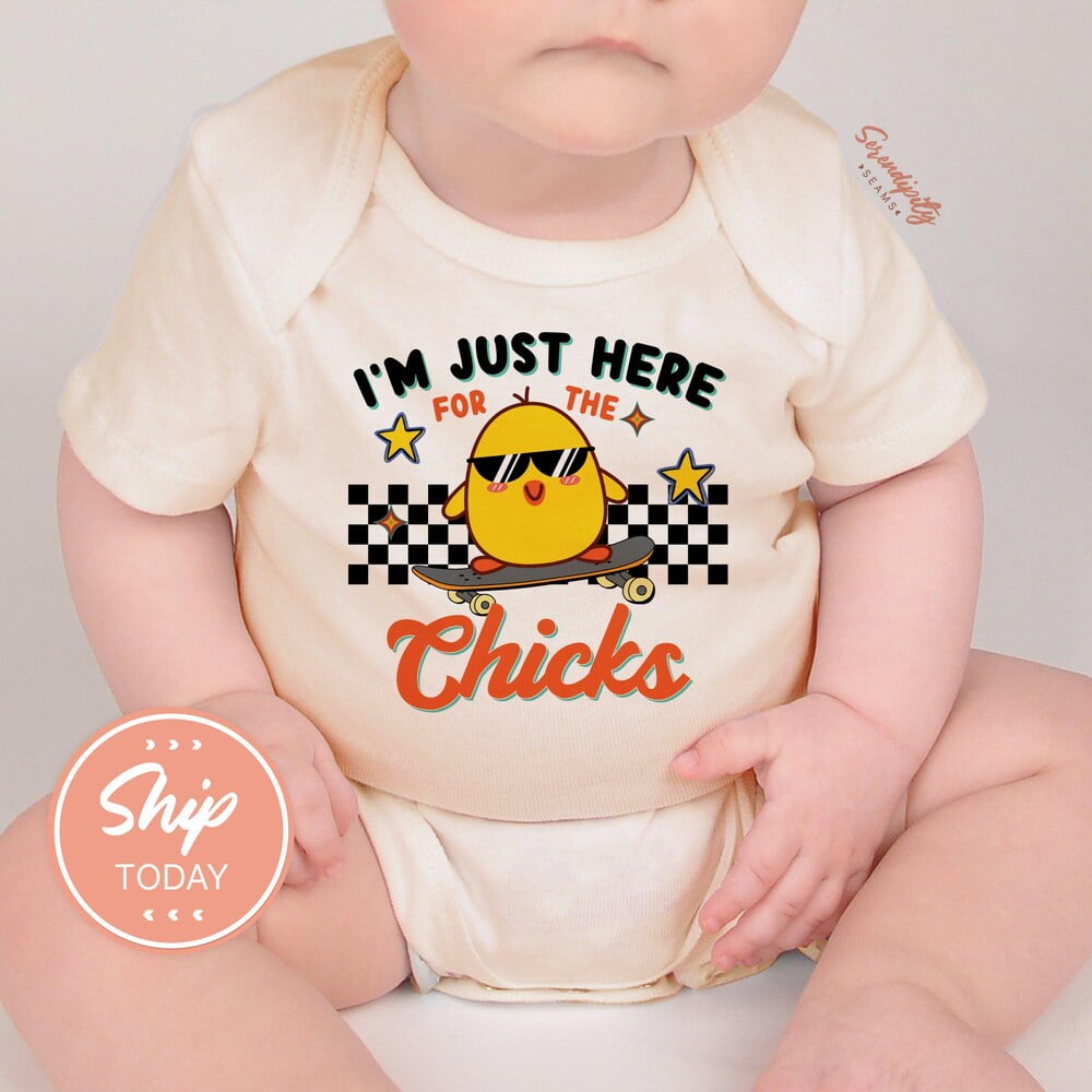Bella Canvas with I'M Just Here For The Chicks, Funny Easter Outfit ...