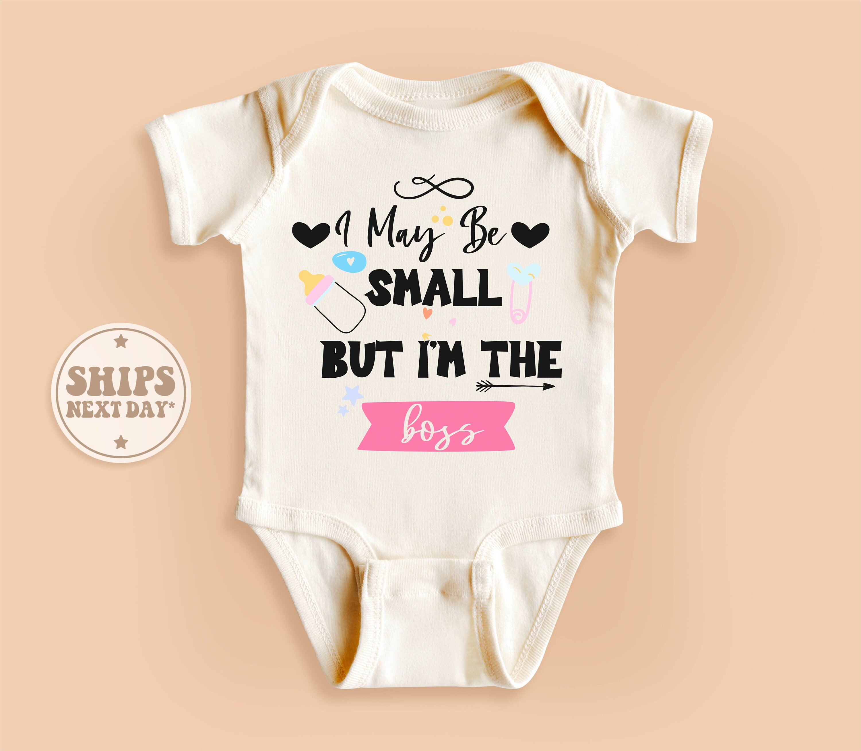 Bella Canvas with I May Be Small But I'M The Boss, Boss, Funny Natural ...