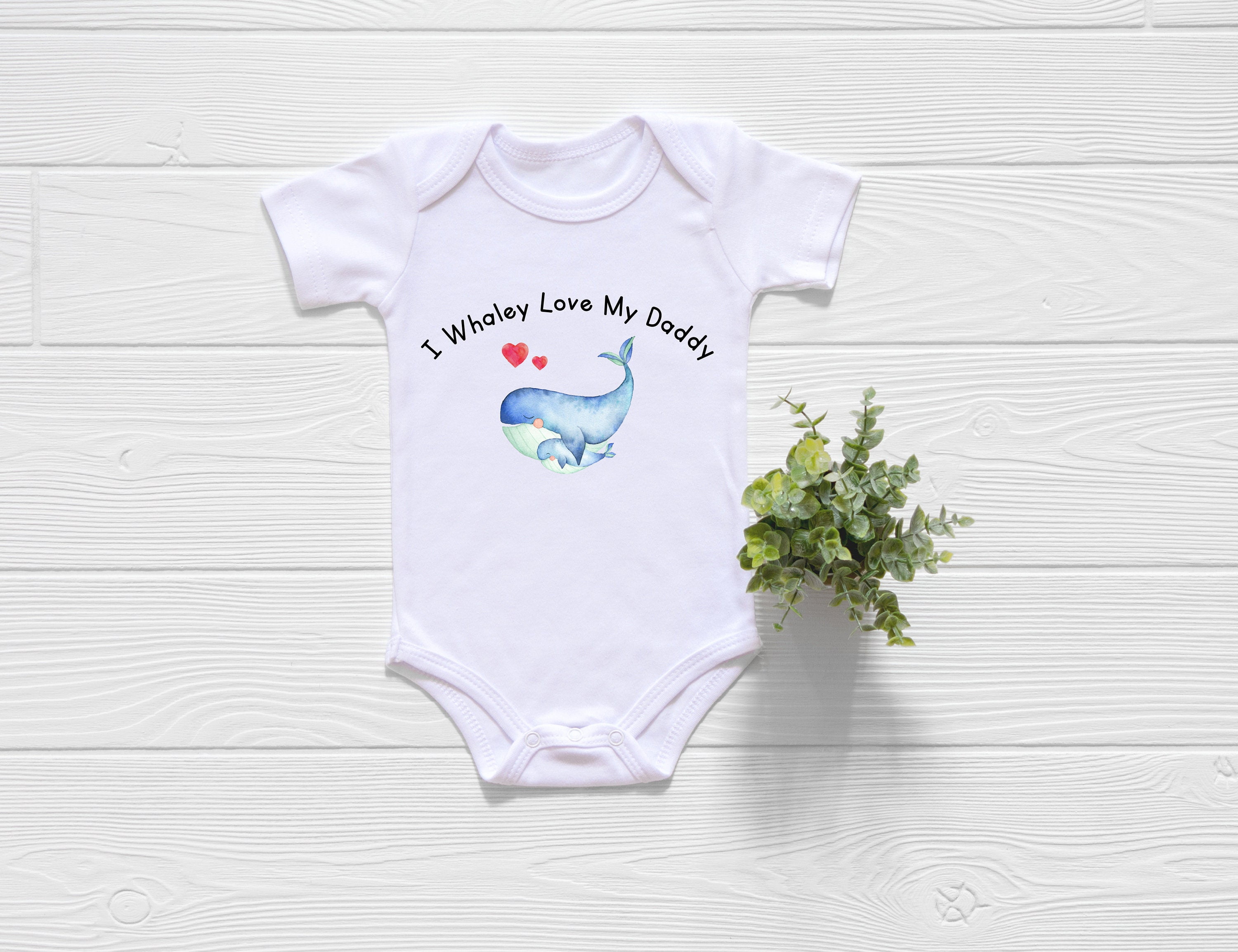 Bella Canvas with I Whaley Love My Daddy - Cute Father'S Day Cool Baby Clothing Baby Boy or Girl ...