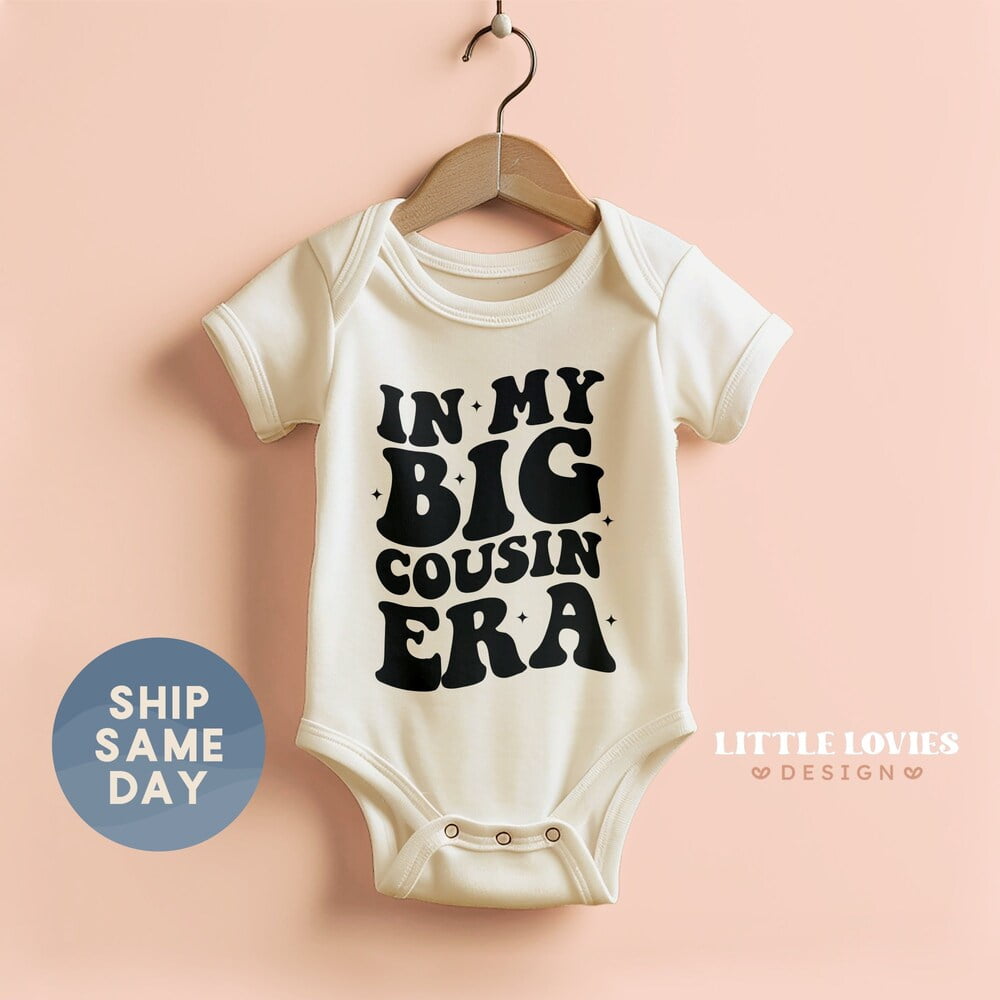 Bella Canvas with In My Big Cousin Eras, Cute Cousin Pregnancy Reveal, Big Cousin To Be ...