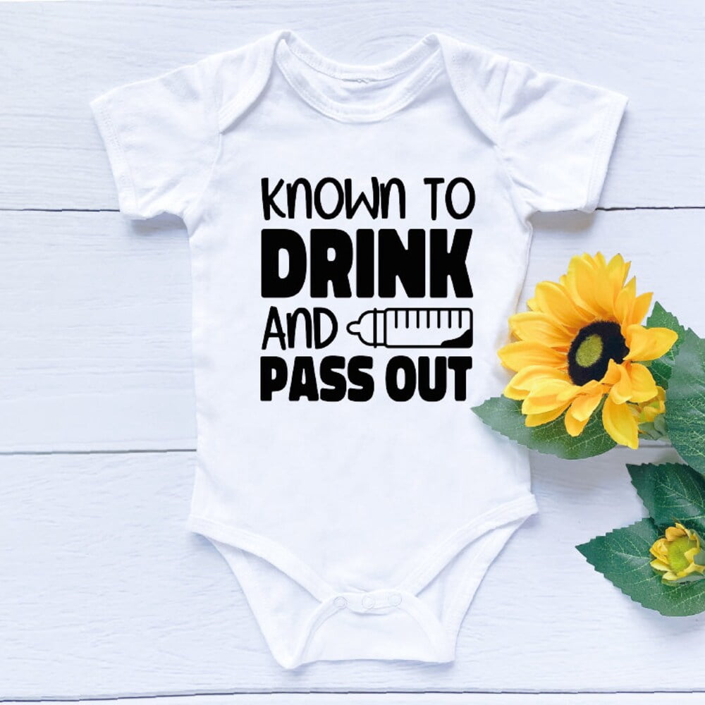 Bella Canvas with Known To Drink And Pass Out, Funny, Newborn, Pass Out ...