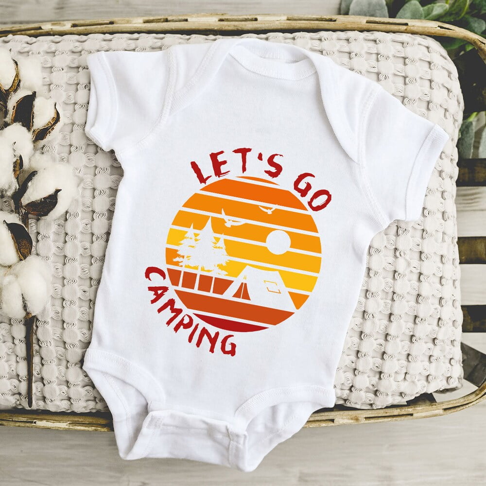 Bella Canvas with Let'S Go Camping, Little Camper, Adventure, Hiking, Happy Camper Baby, Cute s ...
