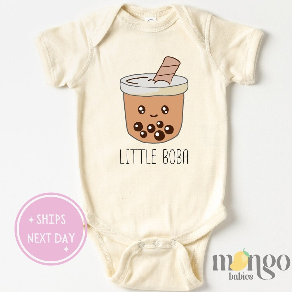 Bella Canvas with Little Boba s Cute Milk Tea Baby Clothes Baby Gift ...