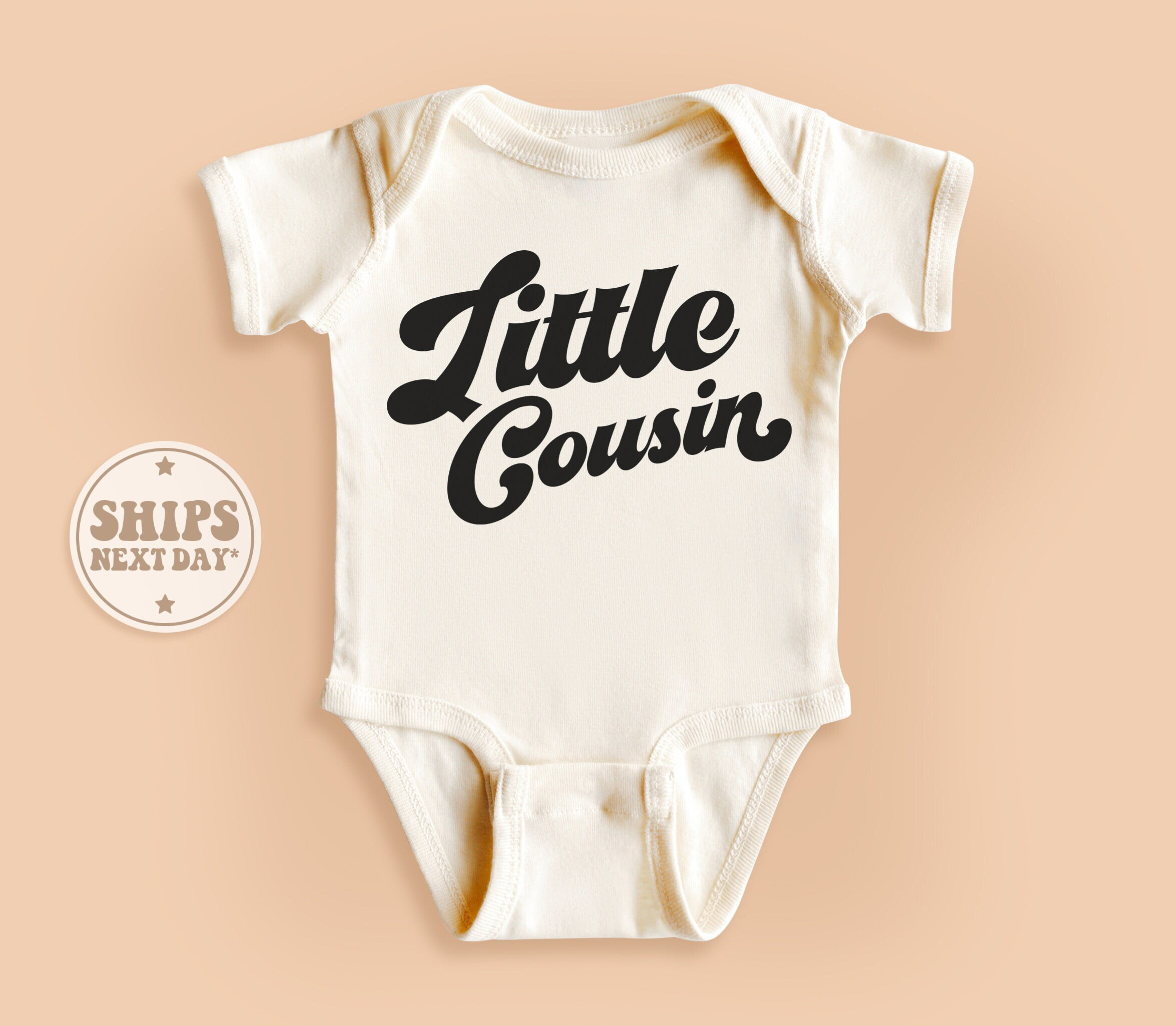 Bella Canvas with Little Cousin, Cute Little Cousin, Retro Natural, Cousin Crew, Baby ...