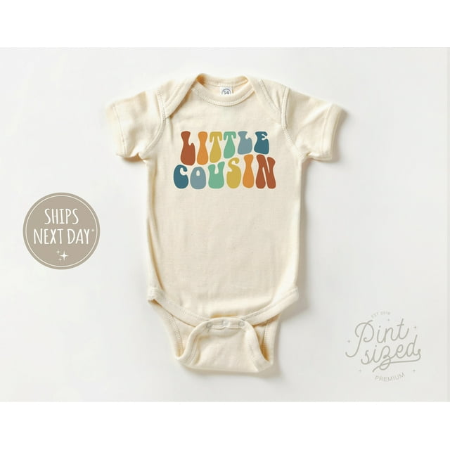 Bella Canvas with Little Cousin, Retro Baby Boy, Matching Cousin Cute Baby Boy or Girl Bodysuit ...