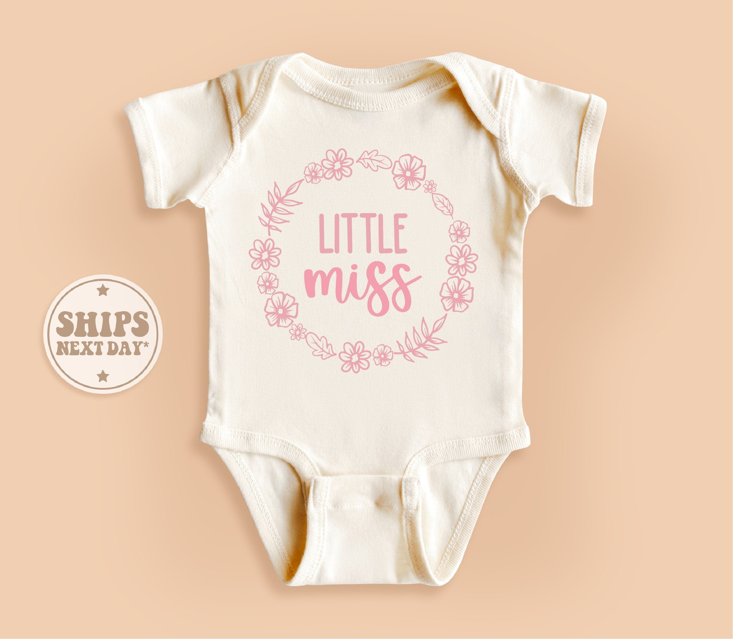Bella Canvas with Little Miss, Girl, , Crown Girl Cute and Cool, Baby Boy or Girl Bodysuit Gift ...