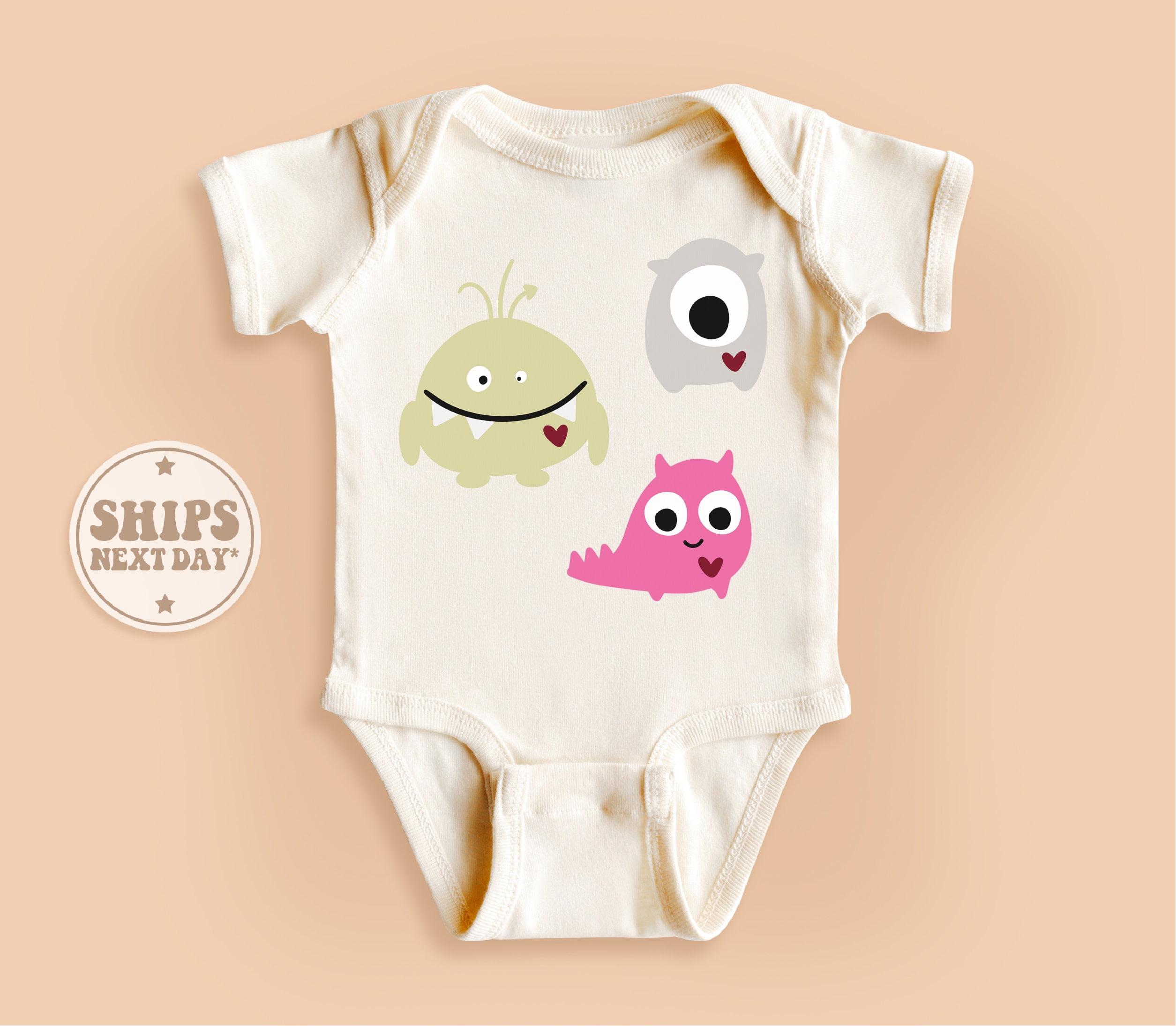 Bella Canvas with Little Monster, Monster, Baby Gift Cute and Cool ...