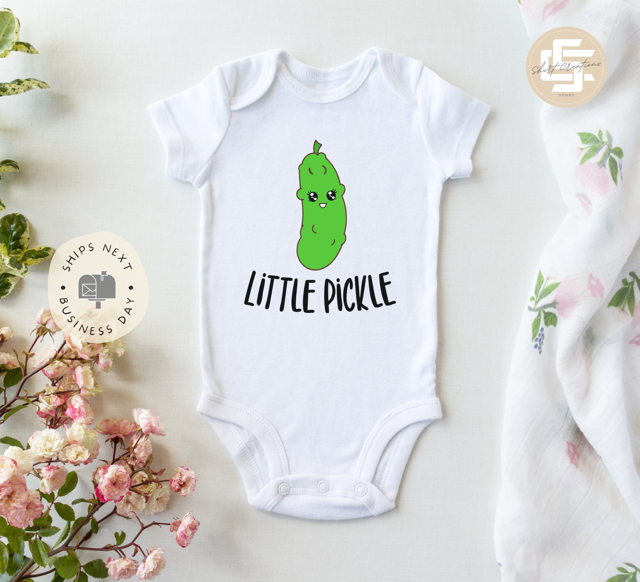 Bella Canvas with Little Pickle, Pickle, Pickle Baby Body Suit. Cute ...