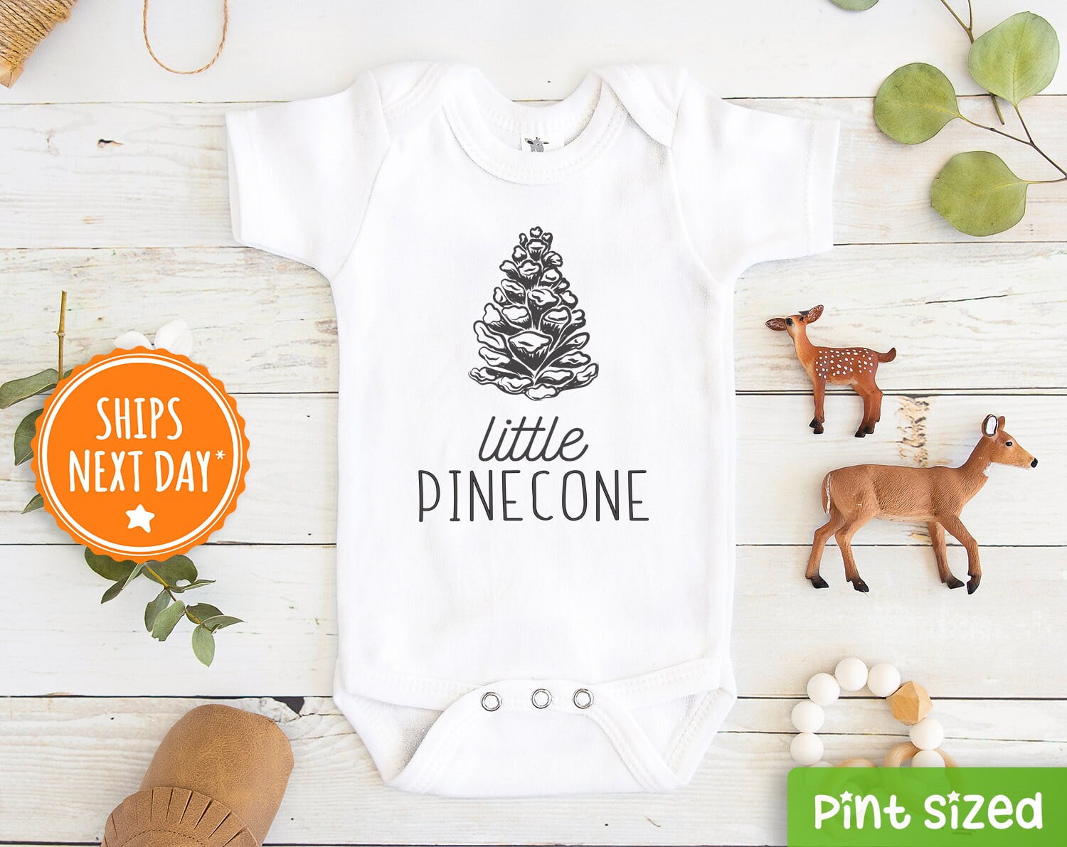 Bella Canvas with Little Pinecone, Nature Baby Gift, Cute Hiking Cute Baby Boy or Girl Bodysuit ...