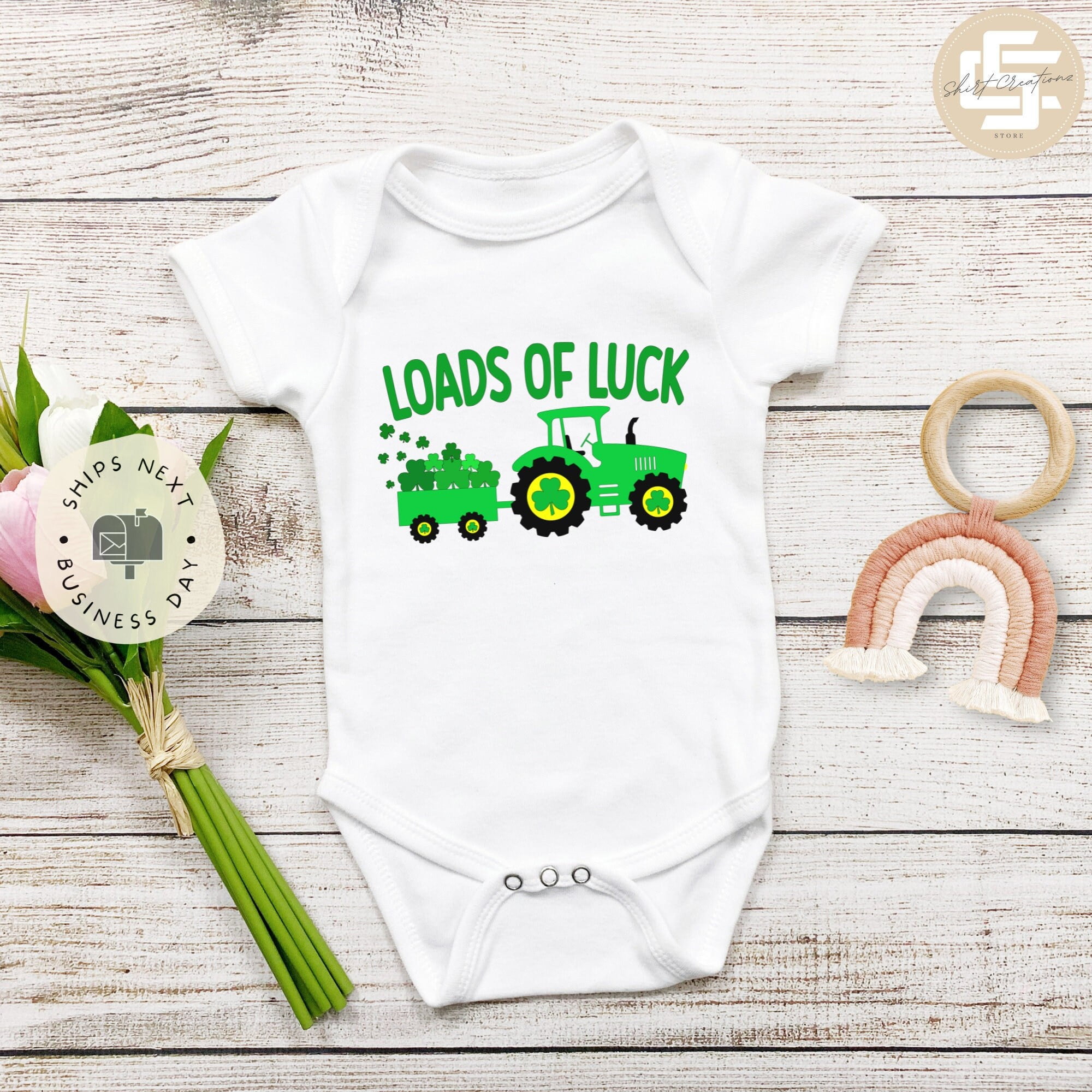 Bella Canvas with Loads Of Luck, St. Patrick'S, Lucky Baby Body Suit ...
