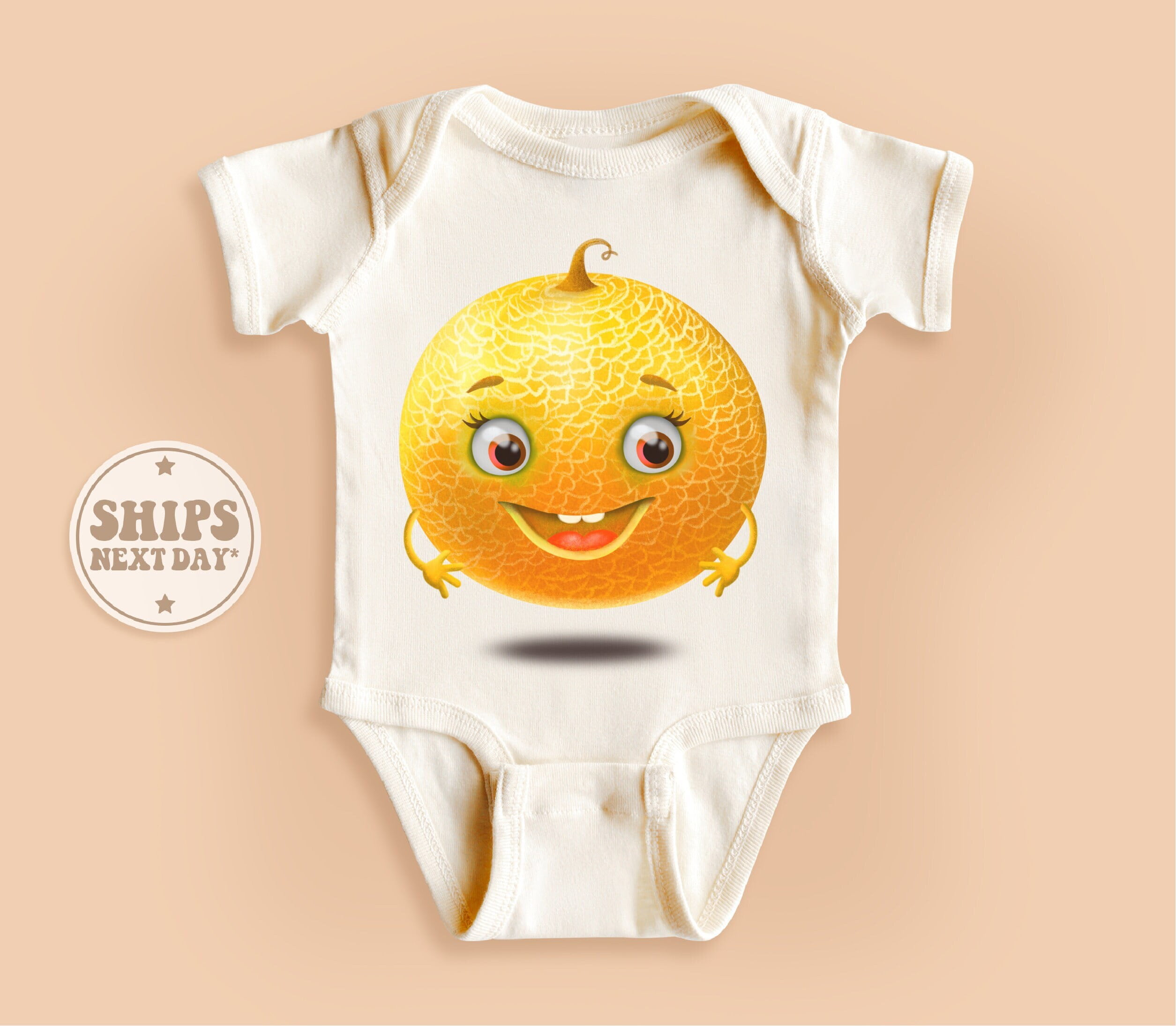 Bella Canvas with Melon, Cute Honeydew Melon, Baby Gift, Fruit Cute and ...