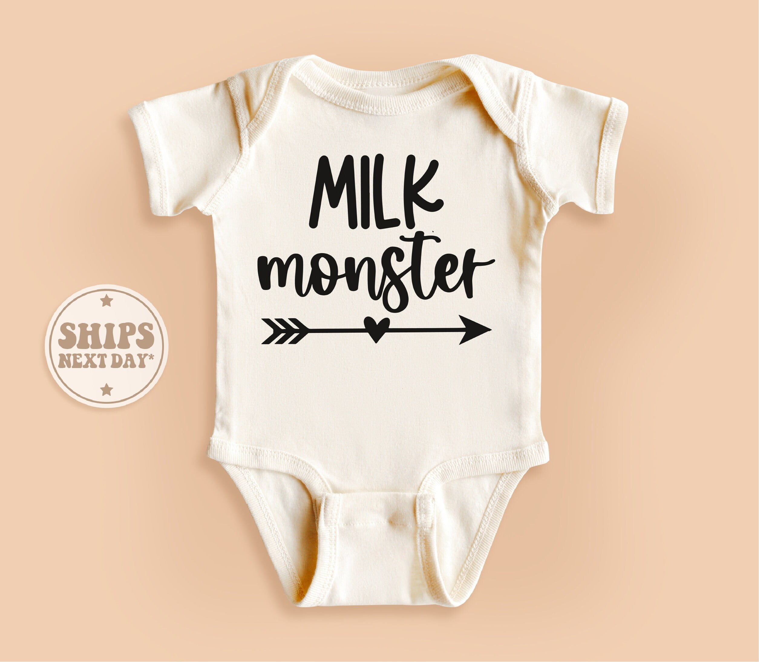 Bella Canvas with Milk Monster, Funny Milk, Baby Gift Cute and Cool ...