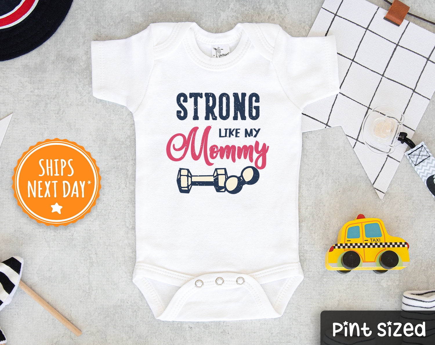 Bella Canvas with Mommy'S Workout Buddy, Strong Like Mommy, Cute ...