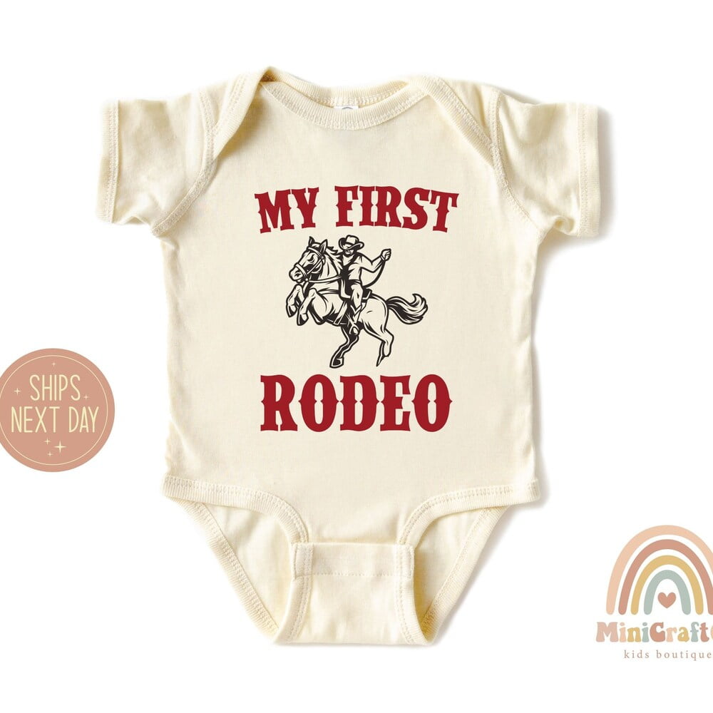 Bella Canvas with My First Rodeo - Cute Cowboy - Western, Rodeo Shirt ...