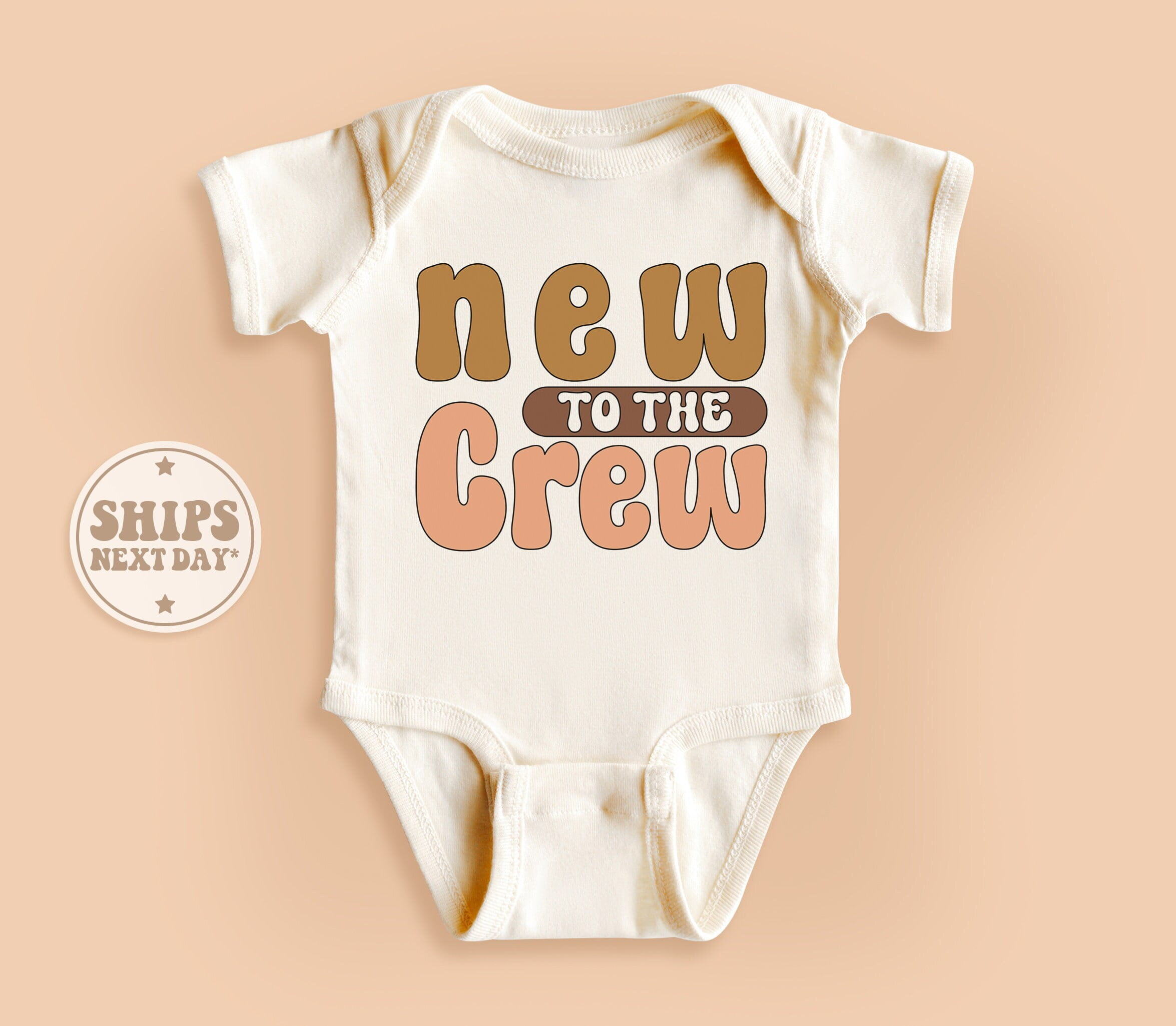 Bella Canvas with New To The Crew, Baby Birth Announcement, New Baby ...
