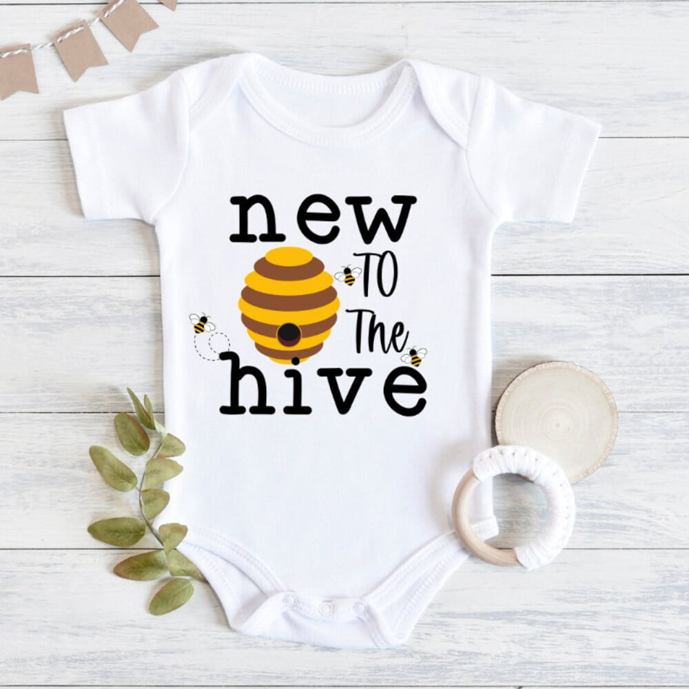 Bella Canvas with New To The Hive, Bee, Bee Baby Outfit, Cute Baby ...