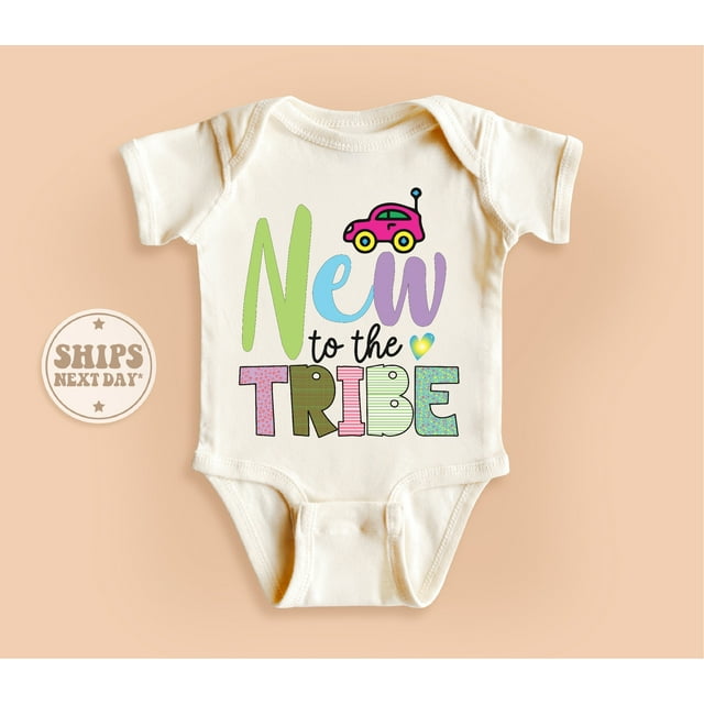 Bella Canvas with New To The Tribe, New To The Crew, Gift Cute and Cool, Baby Boy or Girl ...