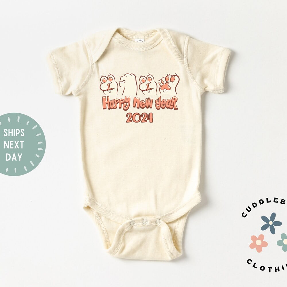 Bella Canvas with New Years s - Happy New Year 2024 - Cat Lover Baby ...