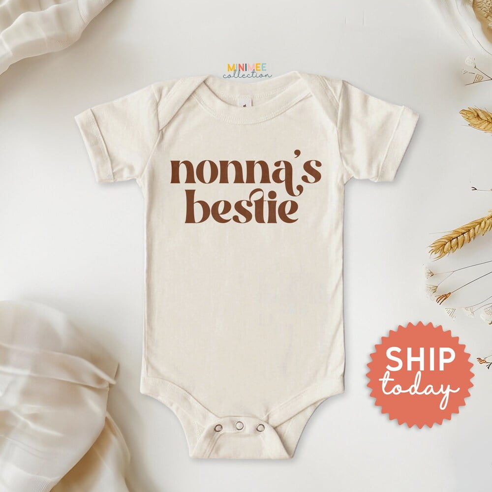 Bella Canvas with Nonna'S Besties, Baby Announcement, 1St Mother'S Day Gift, Pregnancy Reveal ...
