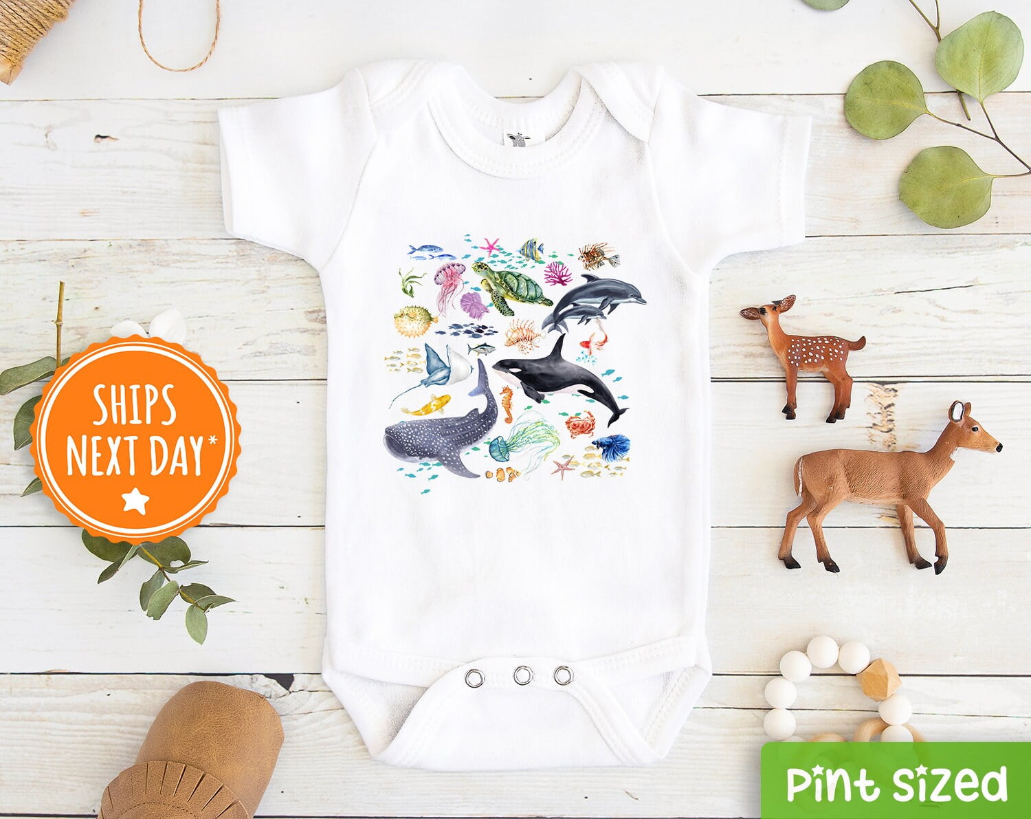 Bella Canvas with Ocean Creatures, Cute Sea Animals, Hipster Sea Animal ...