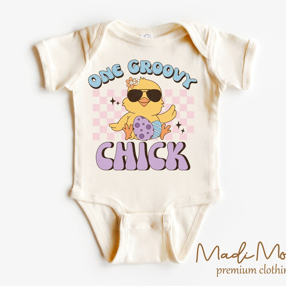 Bella Canvas with One Groovy Chick, Easter Chick s Cute Baby Boy or ...
