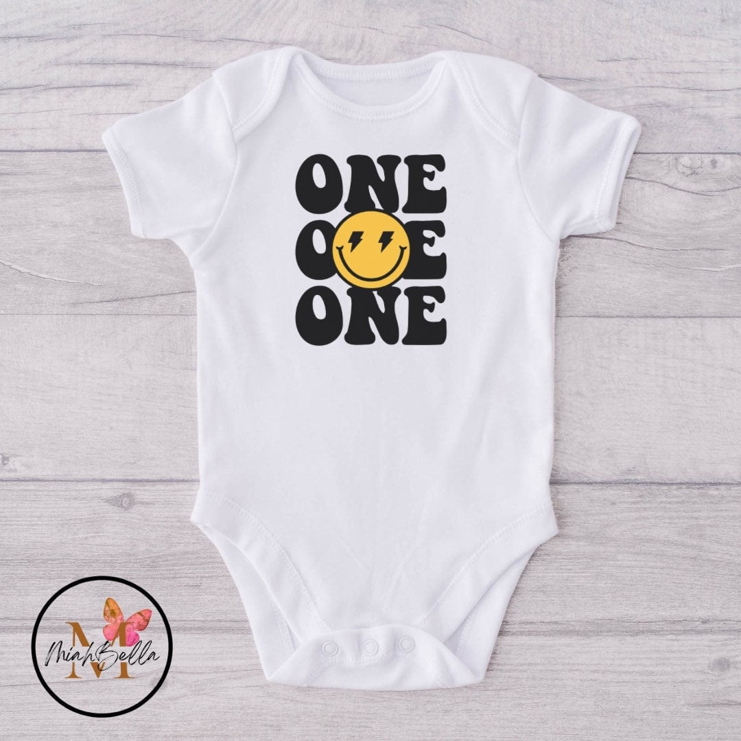 Bella Canvas with One Happy One Happy Dude Smiley Face Cool Baby ...