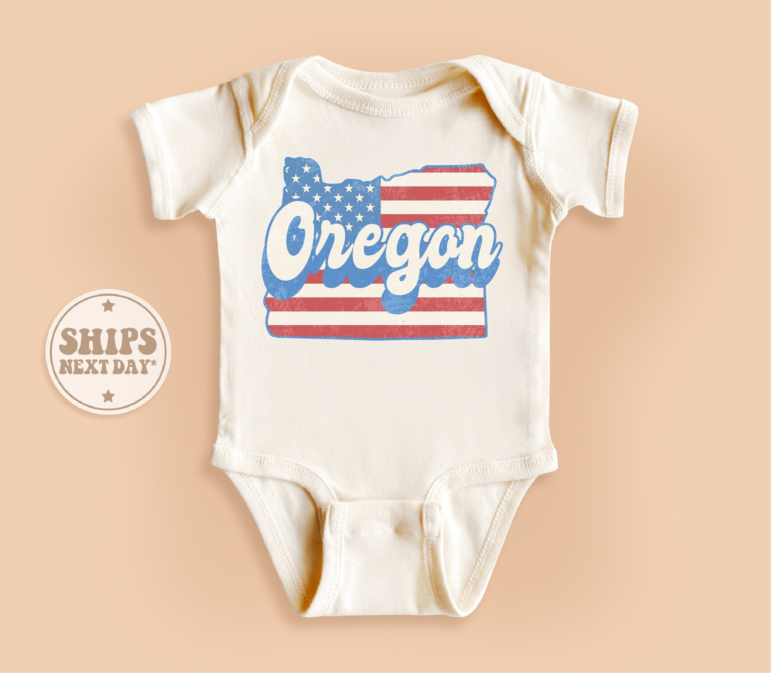 Bella Canvas with Oregon State, Oregon, Retro Natural Kids Gift ...