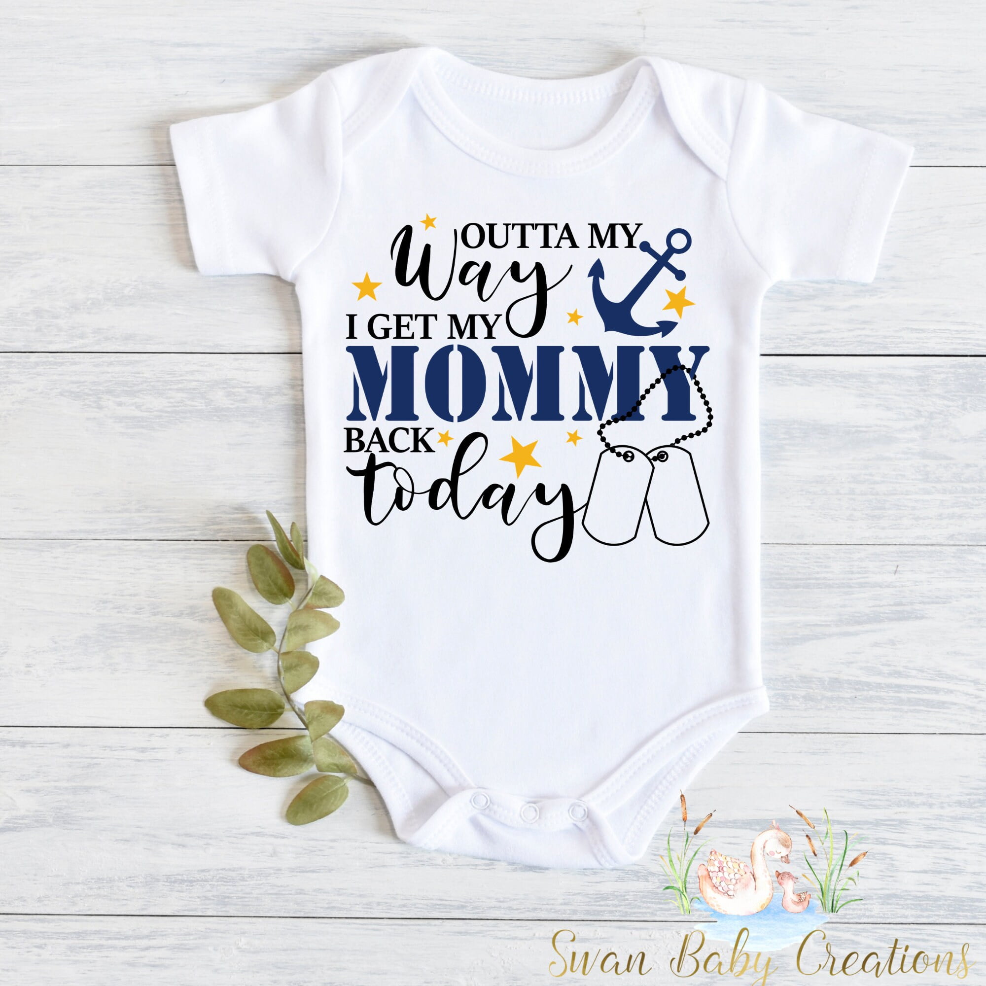 Bella Canvas with Outta My Way I Get My Mommy Back Today - Navy Cute ...