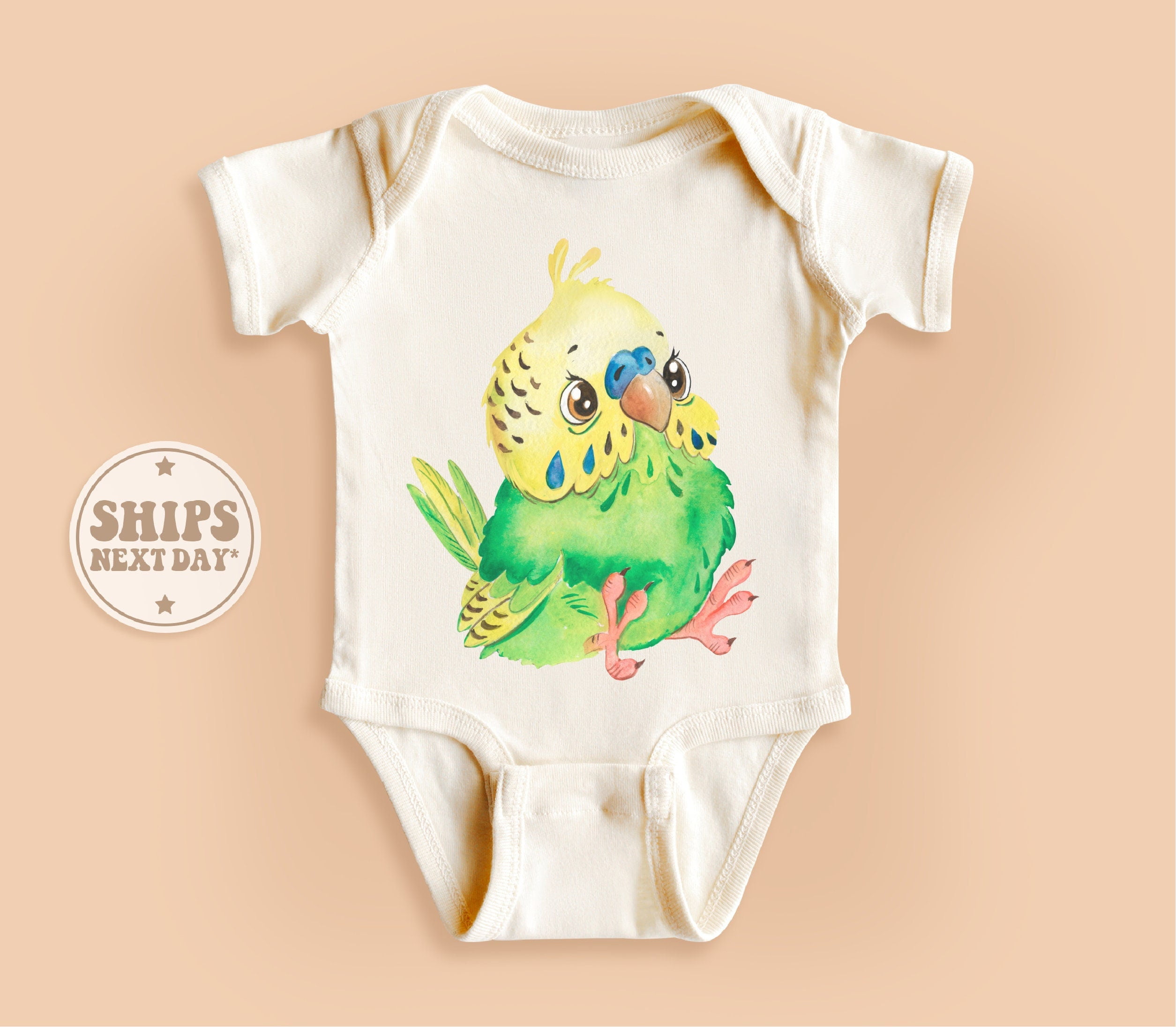 Bella Canvas with Parrot, Animal, Bird, Baby Gift Cute and Cool, Baby ...
