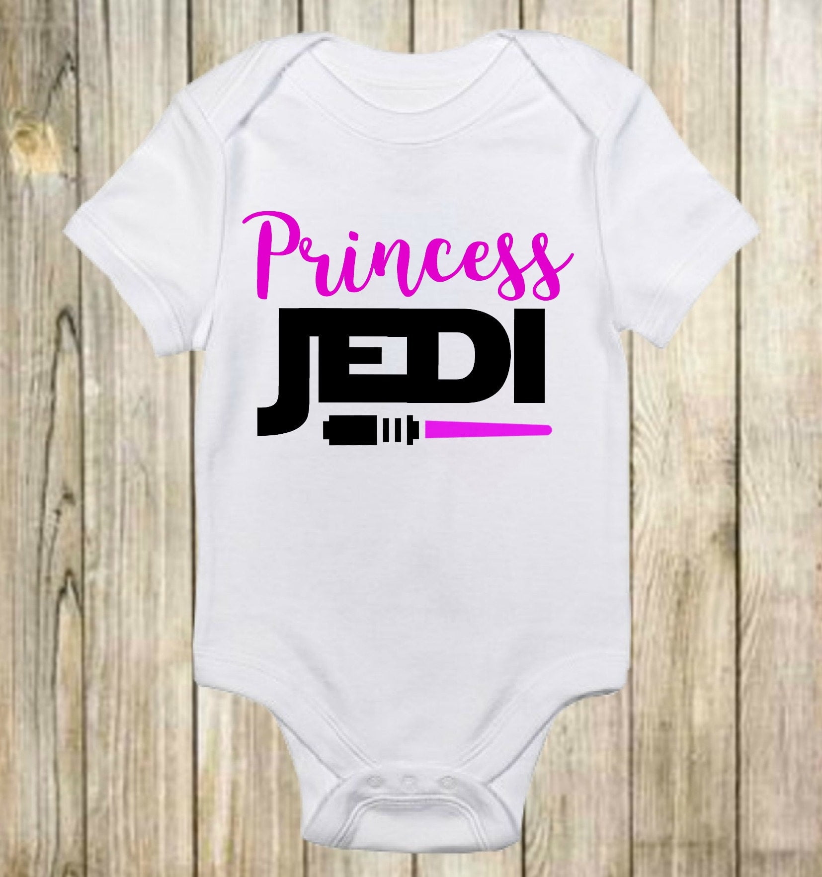 Bella Canvas with Princess Jedi-Star Wars -Baby Girl-Baby Jedi - Light ...