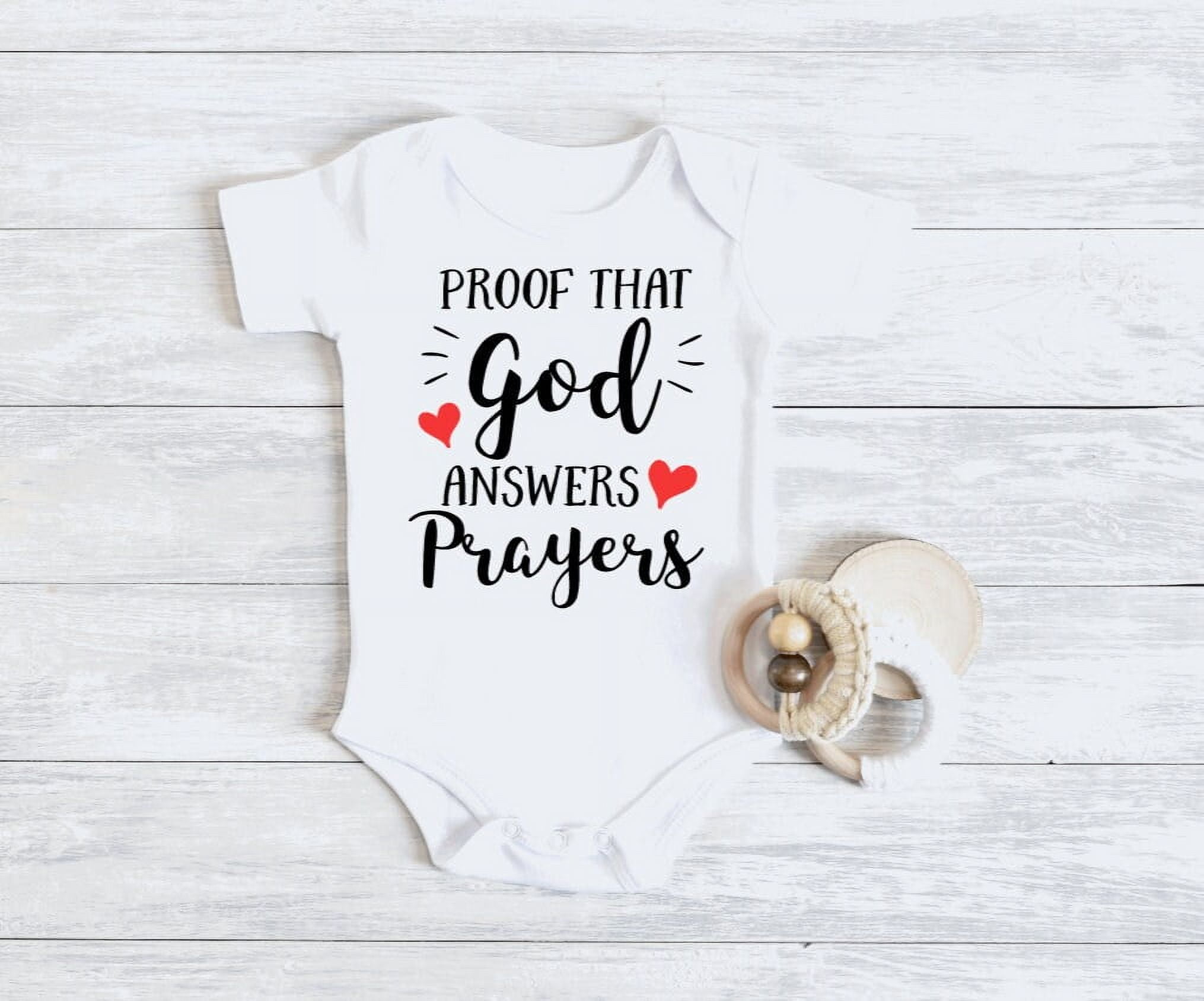 Bella Canvas with Proof God Answers Prayers Religious Babygod'S Gift ...