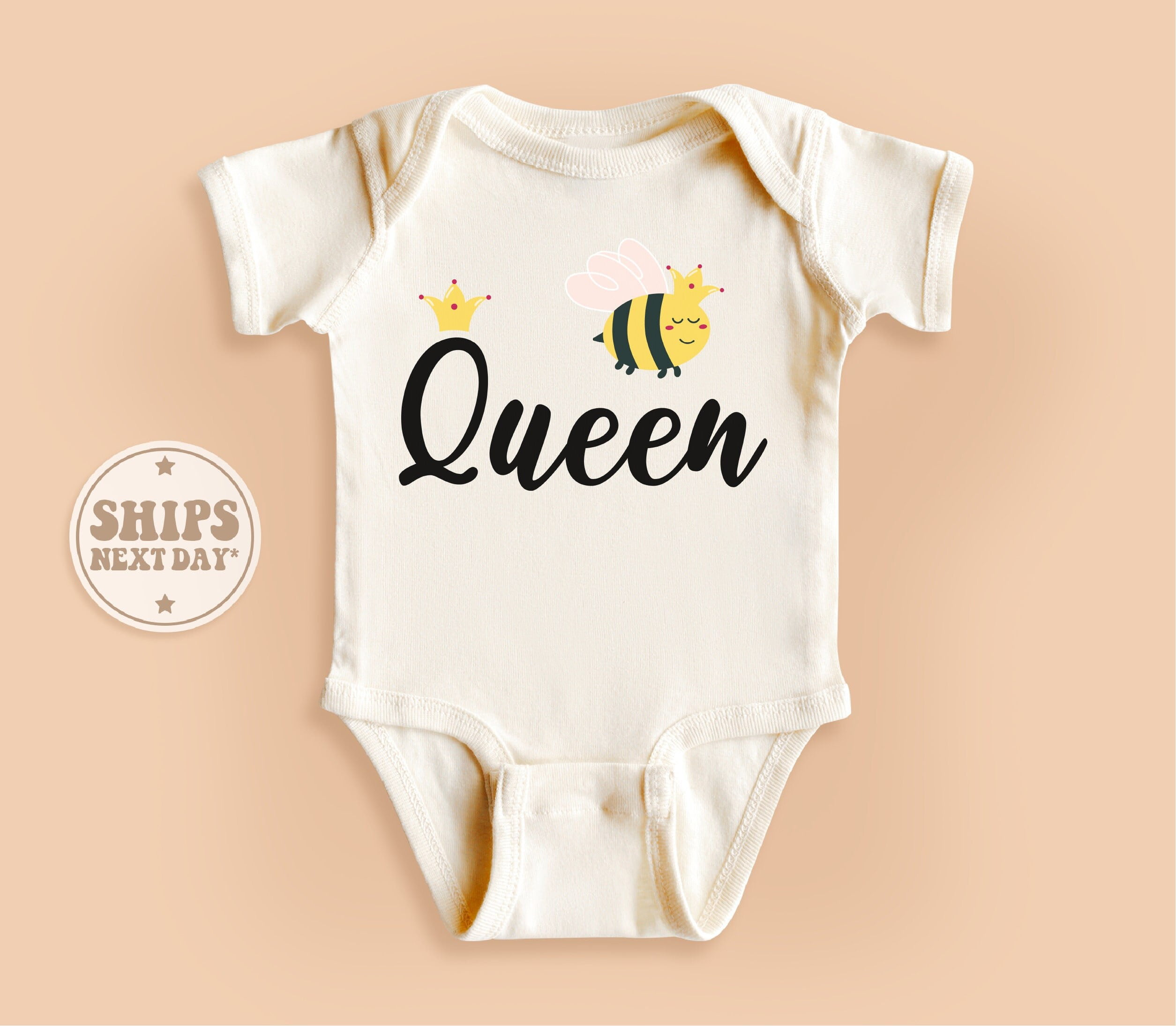 Bella Canvas with Queen Bee, Bumble Bee, Cute Bee Natural, Newborn Cute ...
