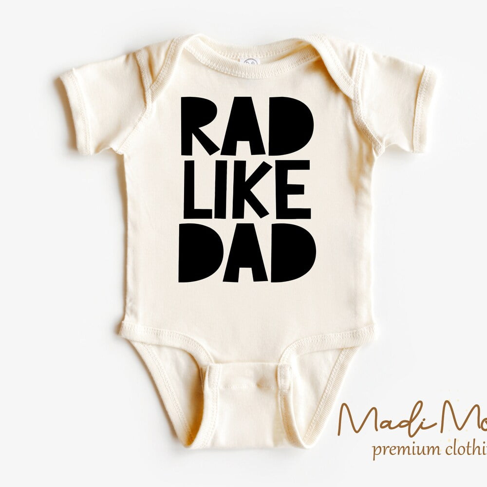 Bella Canvas with Rad Like Dad, Cute Kids Shirt Cute Baby Boy or Girl ...