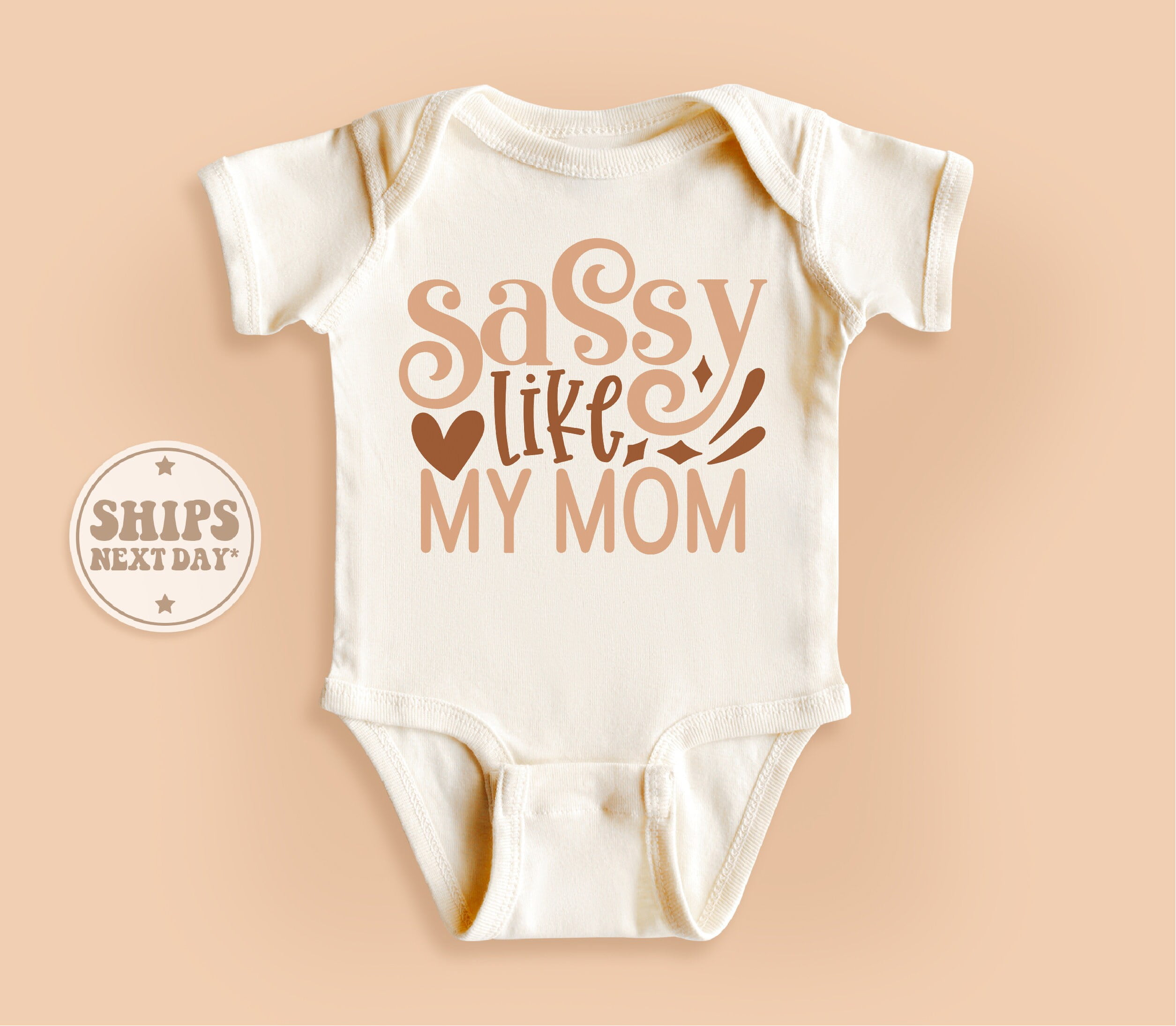 Bella Canvas with Sassy Like My Mom, Sassy Baby Girl, Mother'S Day Gift ...