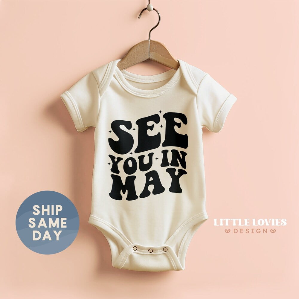 Bella Canvas with See You In May, Baby Coming Soon Apparel ...