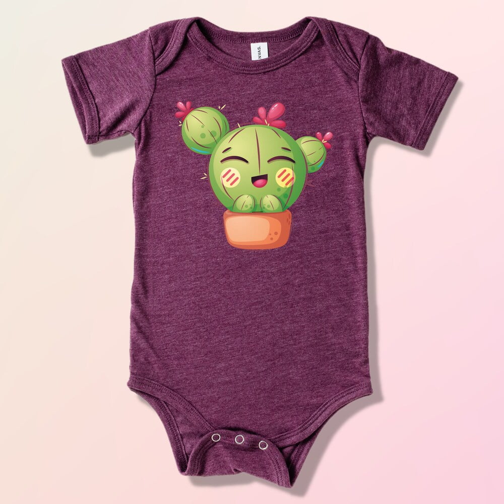 Bella Canvas with Smiling Cactus, Cute Cactus, Funny , Cute, Cactus ...