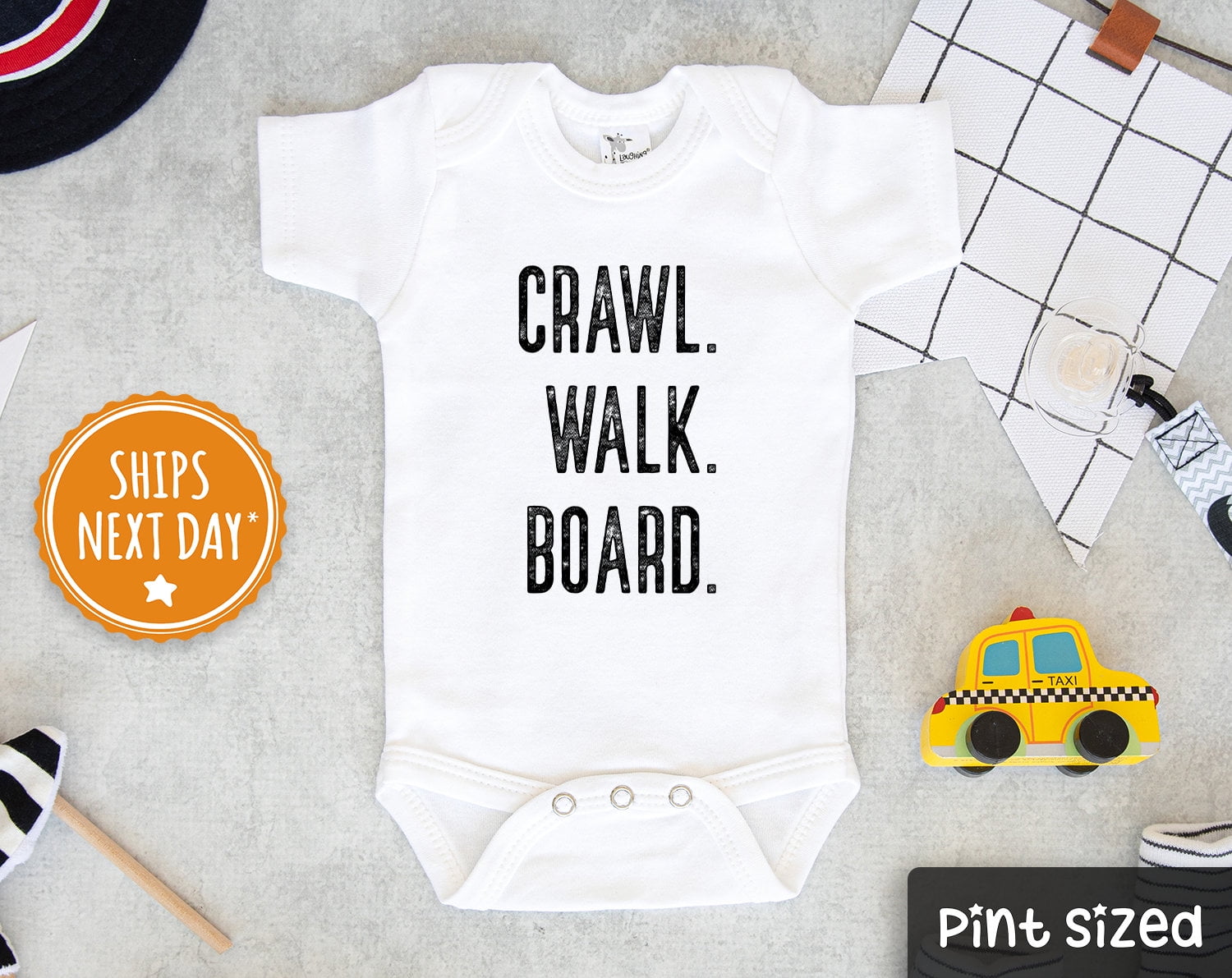 Bella Canvas with Snowboarding, Crawl- Walk- Board, Cute Little ...
