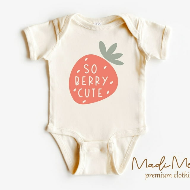 Bella Canvas with So Berry Cute, Fruit Kids Shirt Cute Baby Boy or Girl Bodysuit Gift - Walmart.com