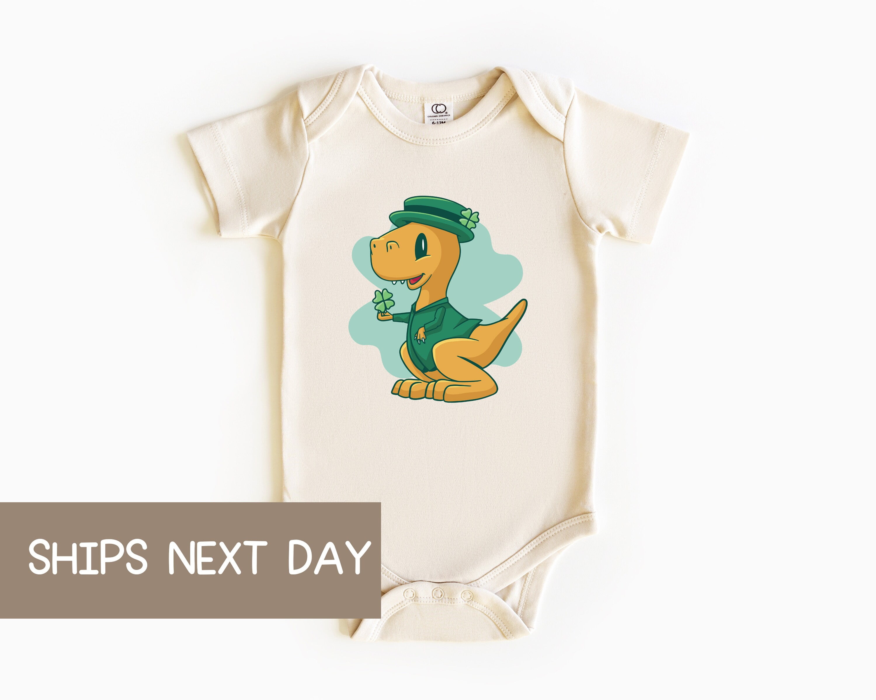 Bella Canvas with St Patrick'S Day, Cute Dinosaur, Dinosaur With Clover ...