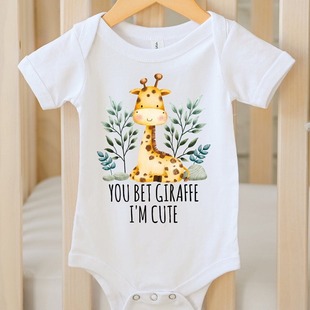 Bella Canvas with You Bet Giraffe I'M Cute, Cute Animal, Giraffe Baby ...