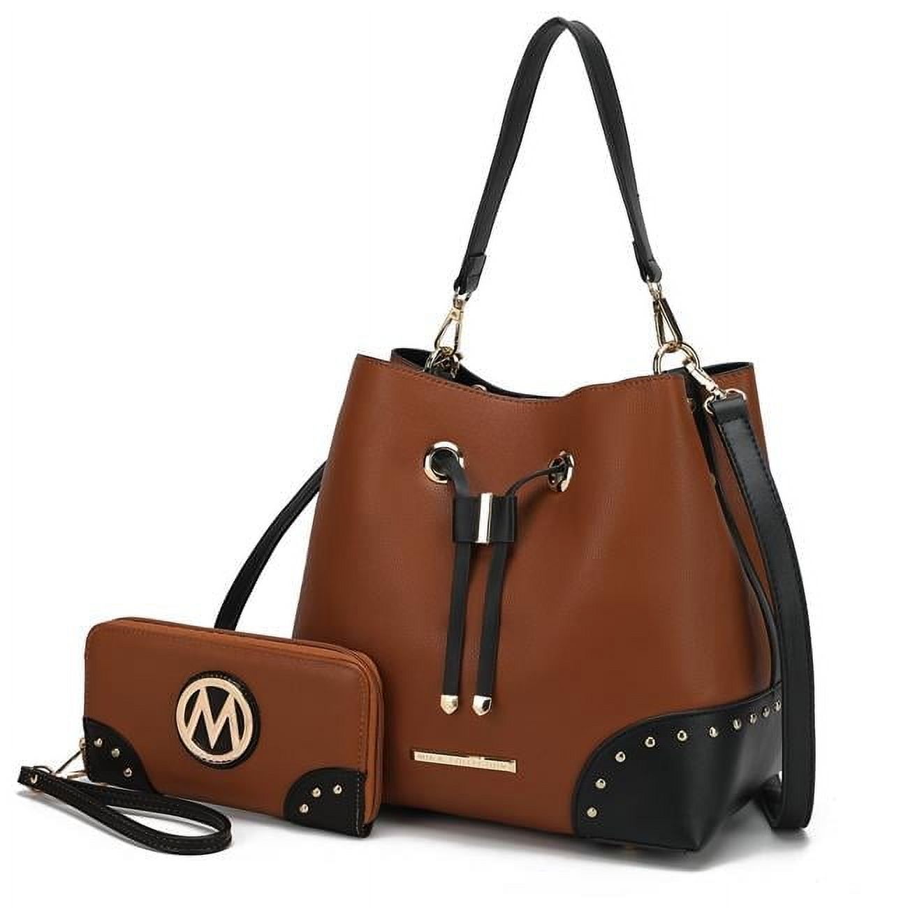 Bella Color Block Premium Bucket & Wallet, Black - Walmart.com